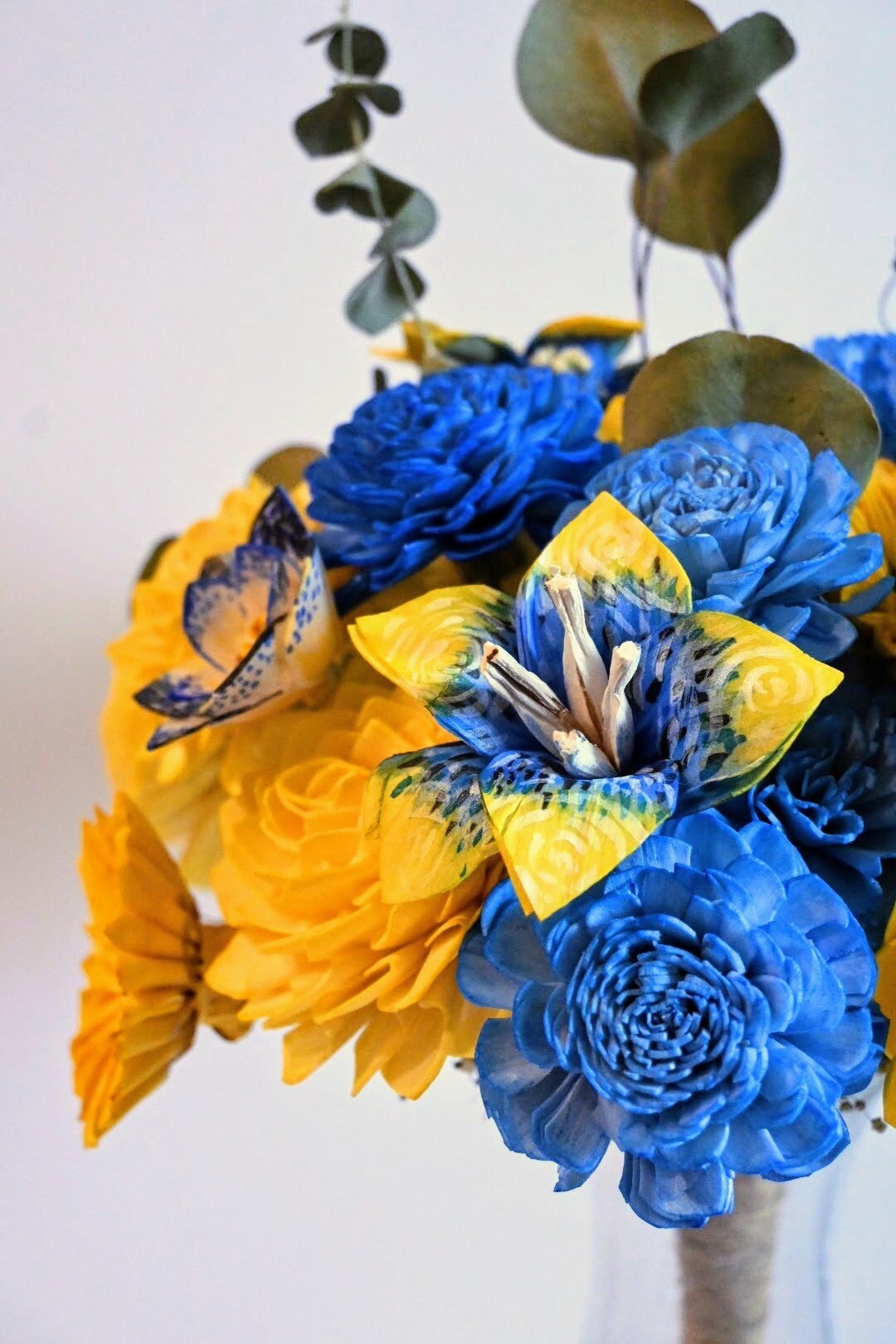 Starry Night Inspired Custom Wood Wedding Bouquet Custom Bridal Bouquet ...