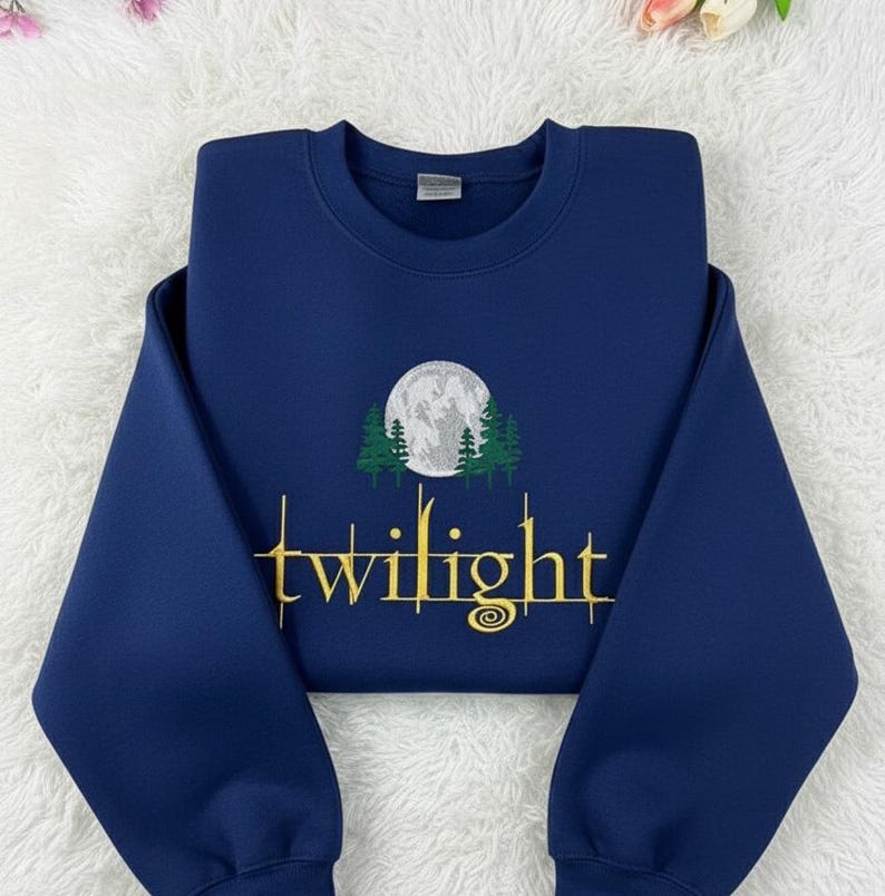 The Twilight Saga Quote Embroidered Sweatshirt, Funny Vampire Crewneck ...