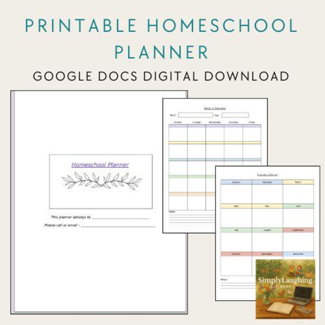 Homeschool Planner | Undated Yearly, Monthly, Weekly (PDF Download) - Etsy