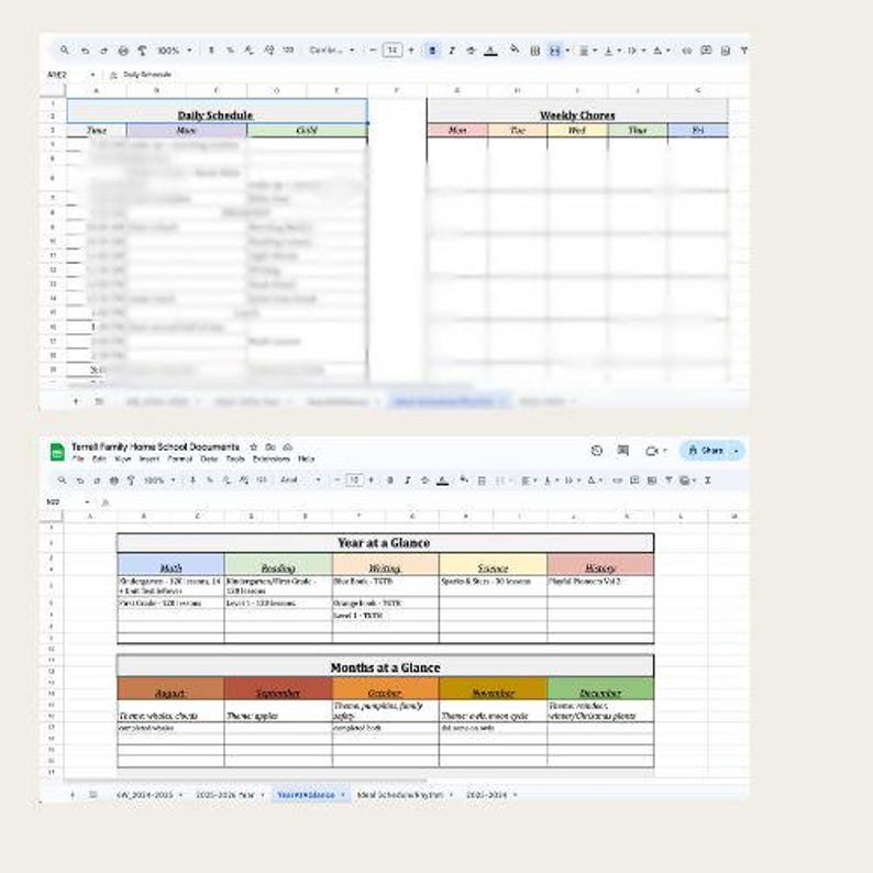 Editable Homeschool Planner & Tracker | Google Sheets Digital Download ...
