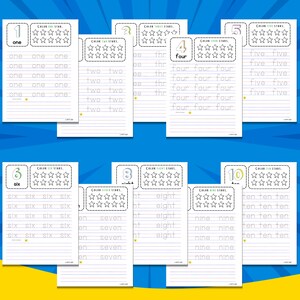 Learn to Count and Color Numbers 1 to 10 Preschool Practice Writing ...