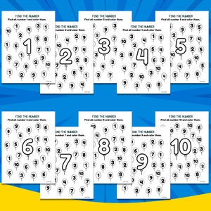 Learn to Count and Color Numbers 1 to 10 Preschool Practice Writing ...