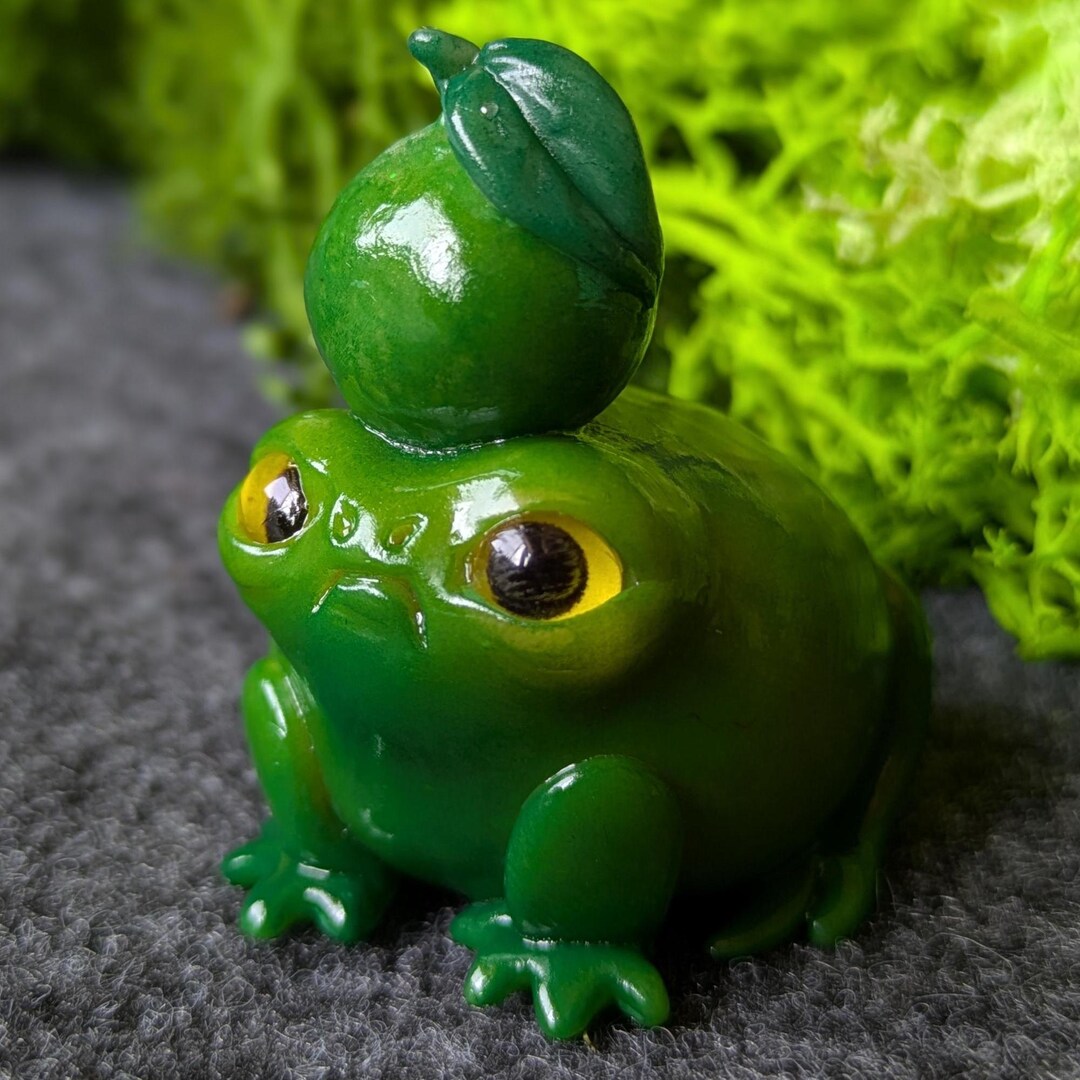 Hand Sculpted Lime Frog, Polymer Clay Whimsical Creature - Etsy
