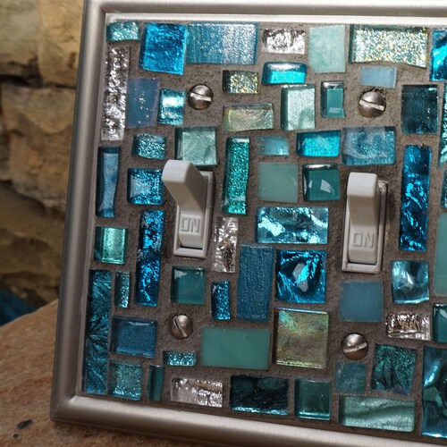 CUSTOM Colors STAINED Glass MOSAIC Light Switch Cover - Etsy