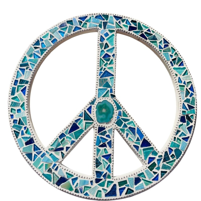 Mosaic Peace Sign - Etsy