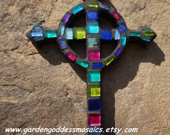Mosaic tile cross | Etsy