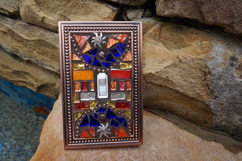 Mosaic Light Switch Plates Cover Stained Glass Decor Art Tiles - Etsy