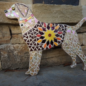 Mosaic Dog LABRADOR Wall Art Stained Glass Decor - Etsy