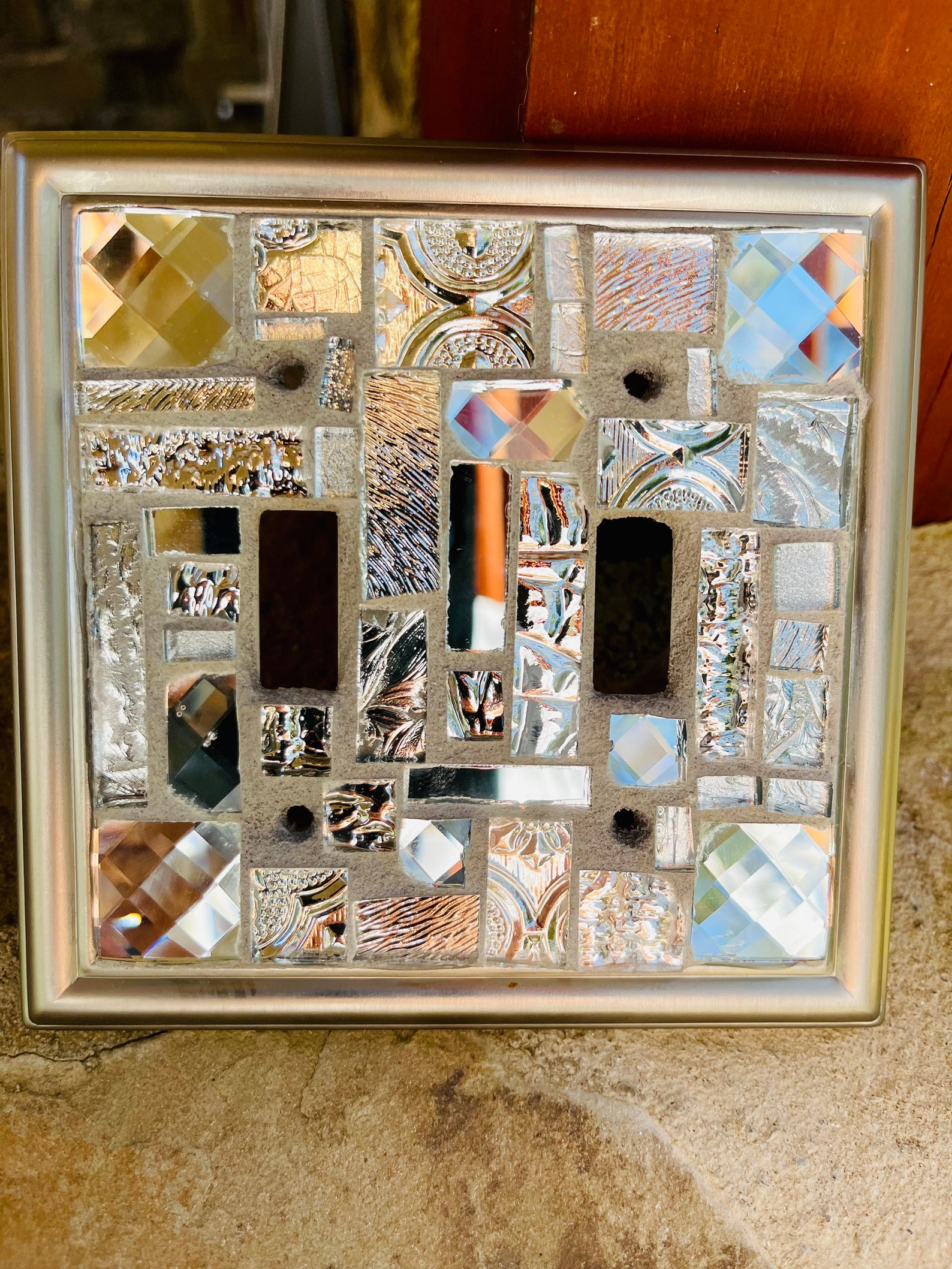 Mosaic Light Switch Cover Platestained Glass Mirror Decor - Etsy
