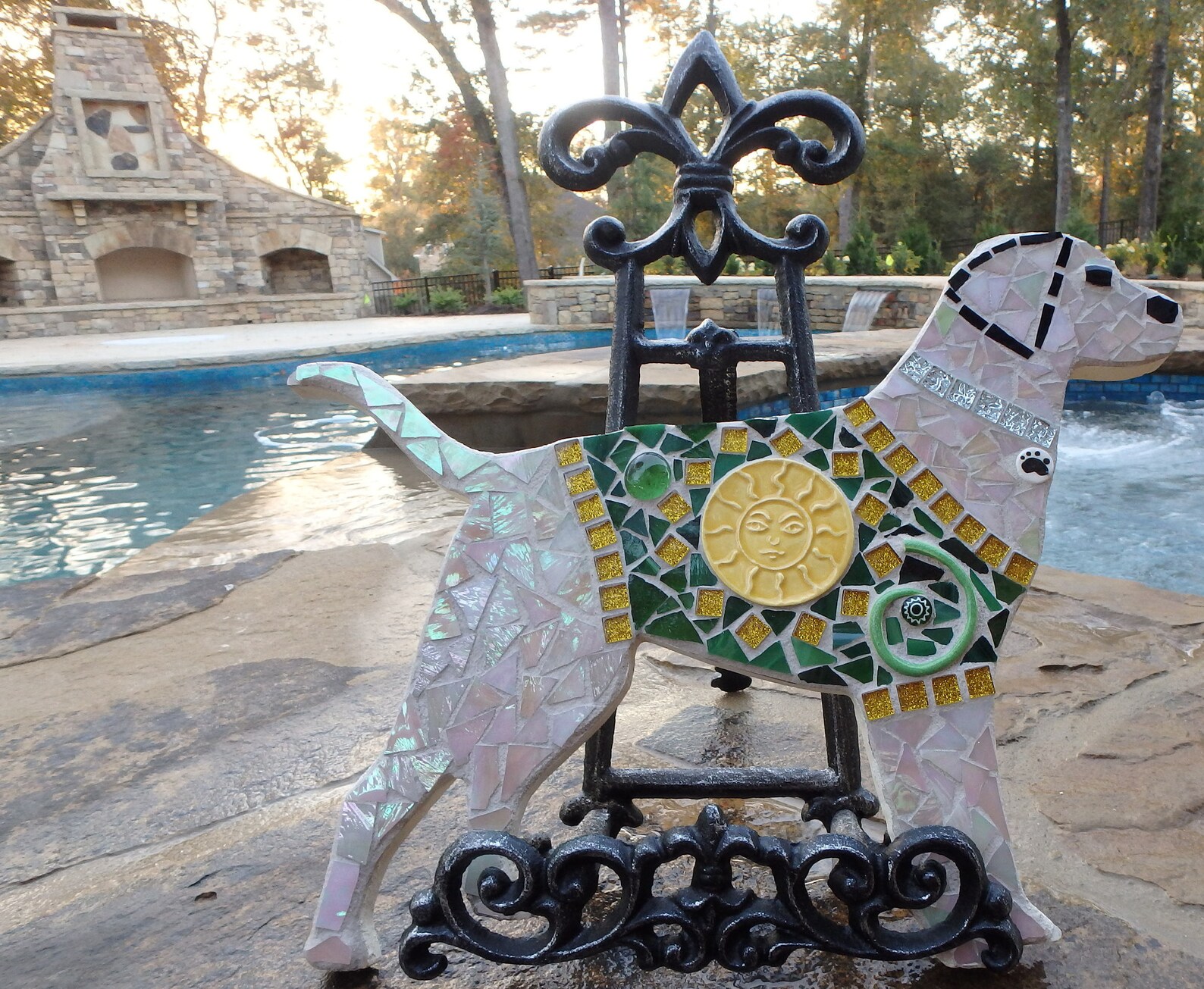 Mosaic Labrador Retrievers Stained Glass Decor Custom Tiles - Etsy