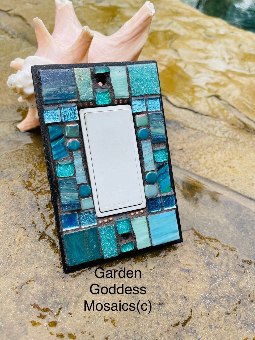 Mosaic Light Switch Plate ROCKER Beach Blends Wall Cover M - Etsy