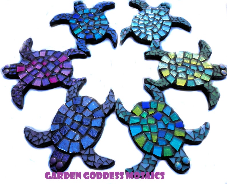 Mosaic Baby Sea Turtle Wall Hanging Beach Lover Themed Sea Art - Etsy