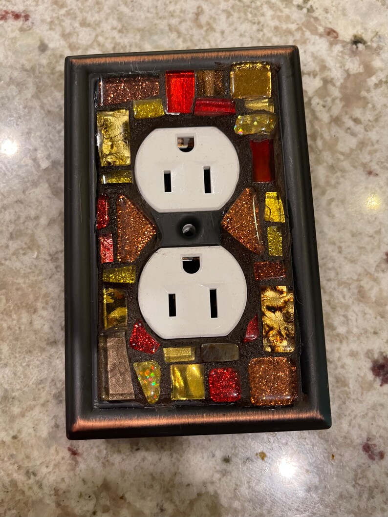 Mosaic Light Switch Plates Cover Stained Glass Decor Art Tiles - Etsy