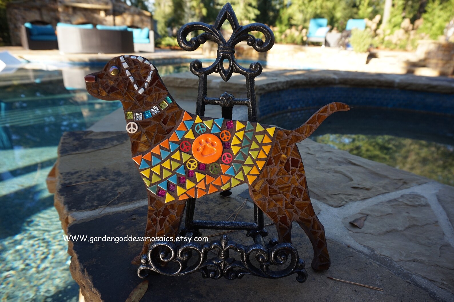 Mosaic Labrador Retrievers Stained Glass Decor Custom Tiles - Etsy