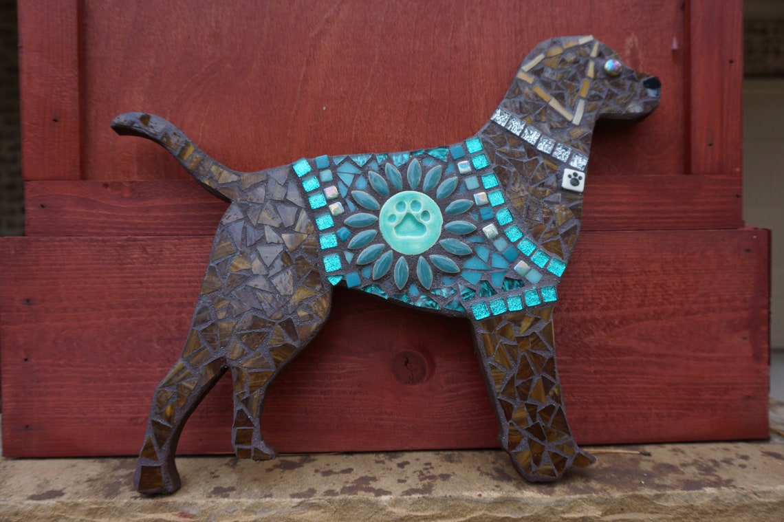 Mosaic Labrador Retrievers Stained Glass Decor Custom Tiles - Etsy