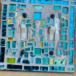 Mermaid Mosaic Light Switch Covers Double Toggle Plate CUSTOM ...