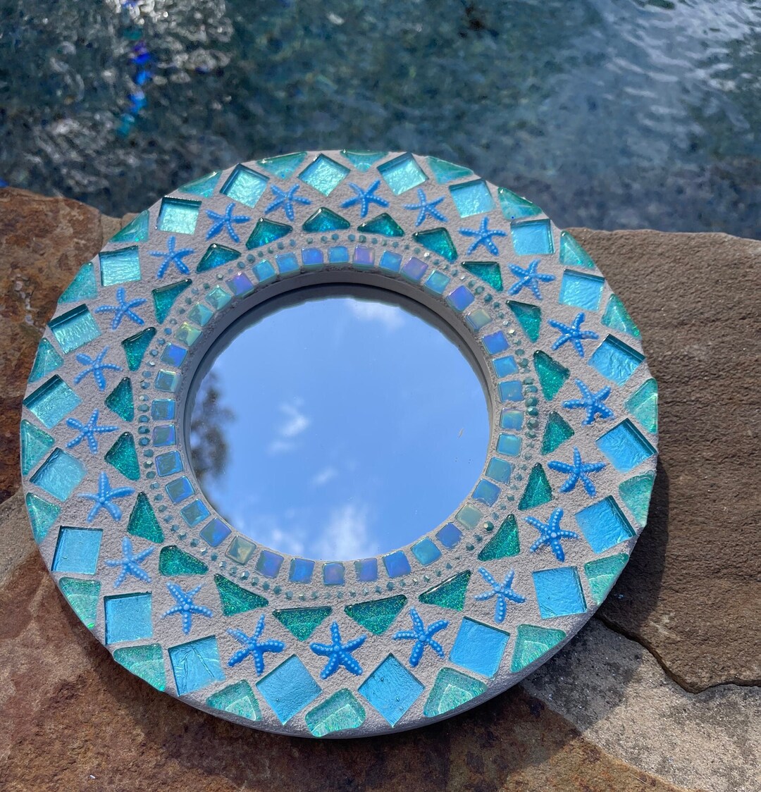 Starfish Mosaic Wall Mirror: Handmade Beach House Decor - Etsy