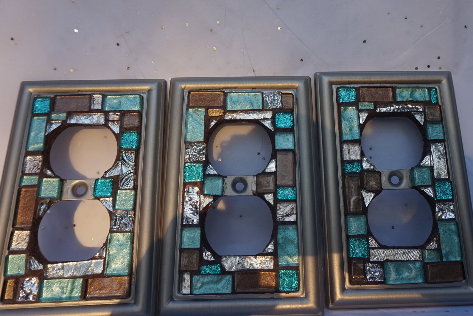 Mosaic Light Switch Plates Cover Stained Glass Decor Ceramic | Etsy