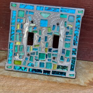 Mermaid Mosaic Light Switch Covers Double Toggle Plate CUSTOM ...