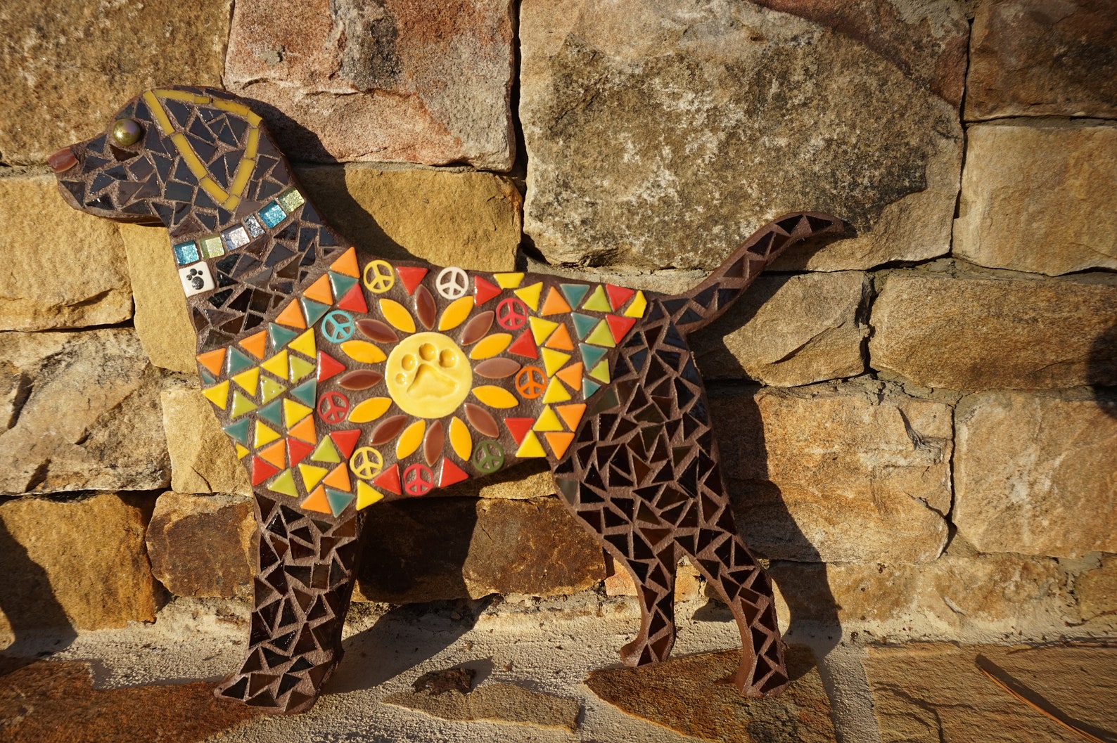 Mosaic Dog LABRADOR Wall Art Stained Glass Decor | Etsy