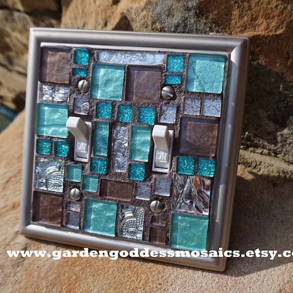 Mosaic Light Switch Plates Cover Stained Glass Decor Ceramic - Etsy
