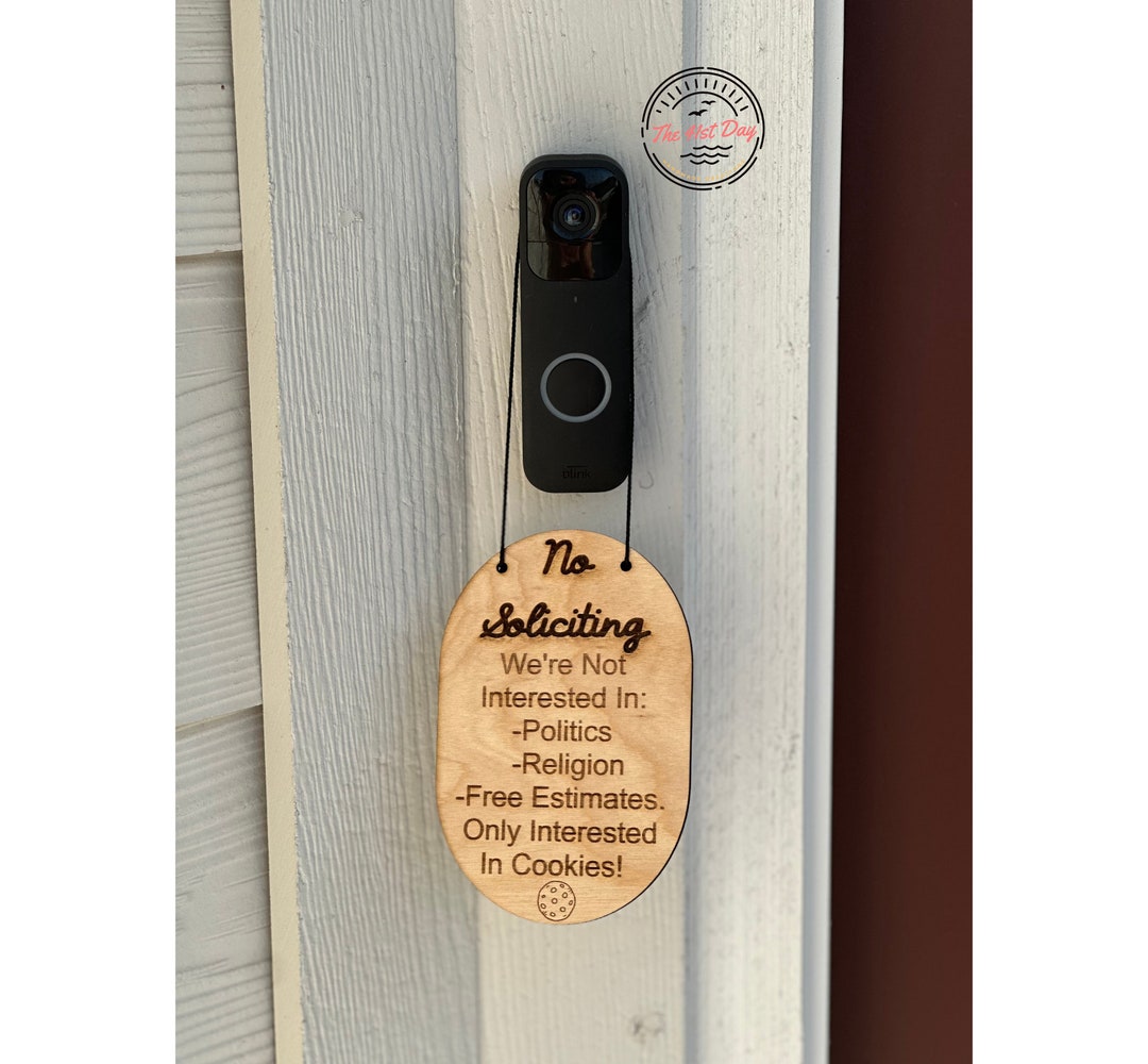 No Soliciting Door Sign| Door Bell Sign| No Knocking Sign| Please Do ...