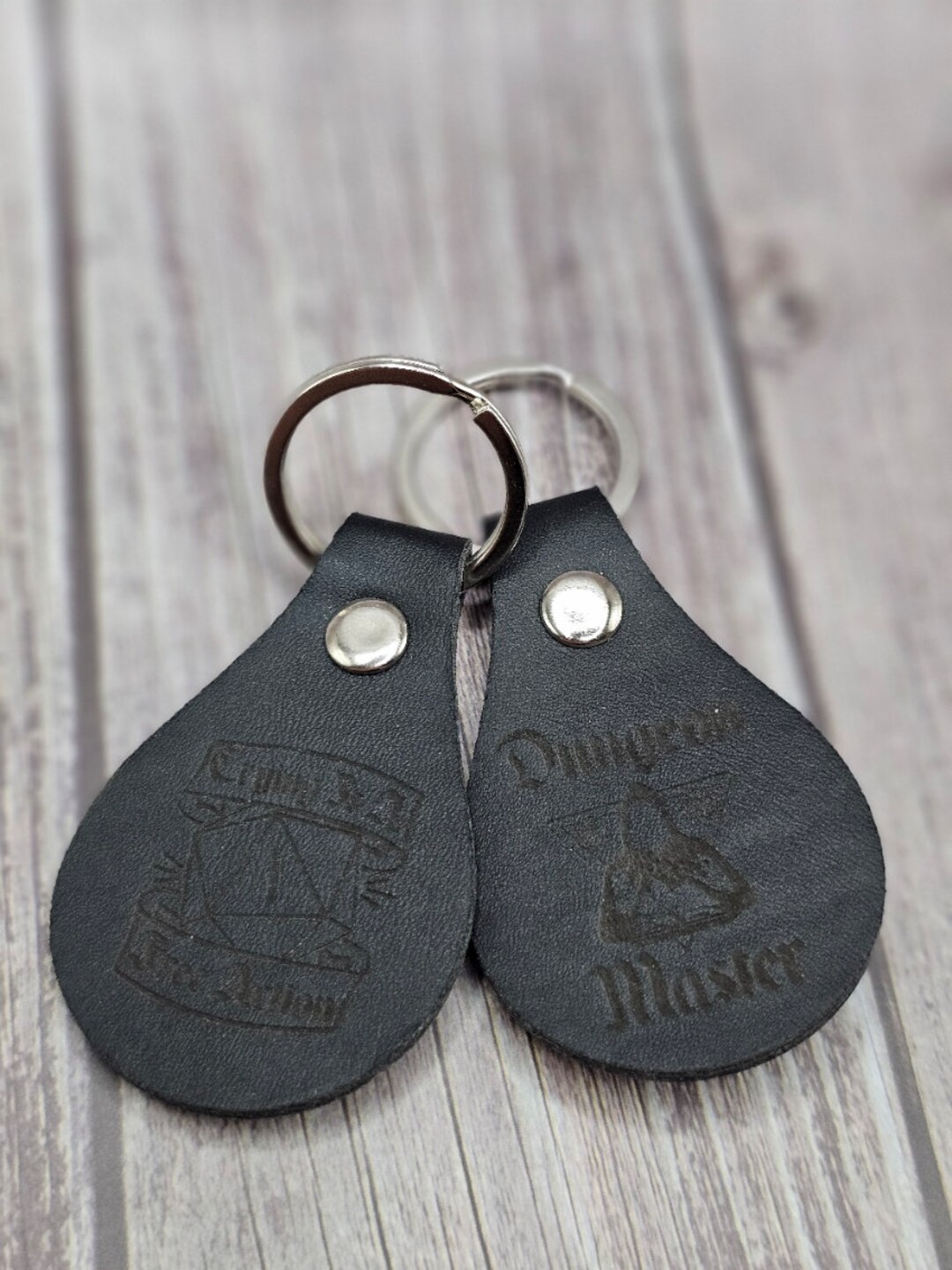 Keychain Engraved With DND Design Keychain Gift for DM Gift for RPG ...
