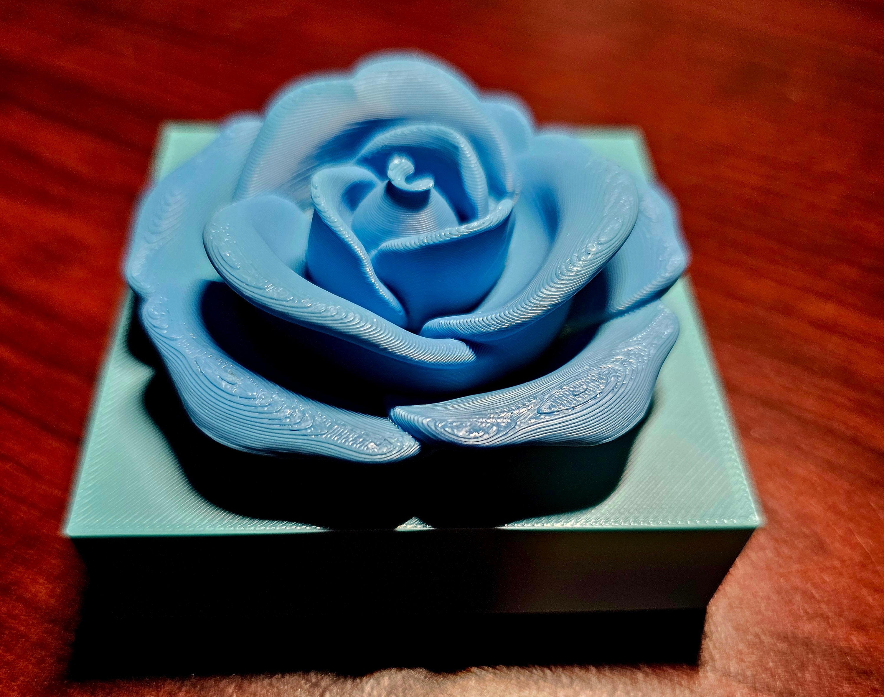 Everlasting Rose, 3d Printed Rose With Base, Rose With Custom Text - Etsy