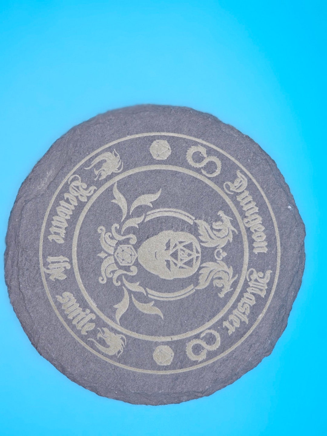 Slate Coaster Engraved With DND Design Coaster Gift for DM Gift for RPG ...