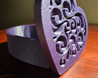 3D Printed Heart Box - Etsy