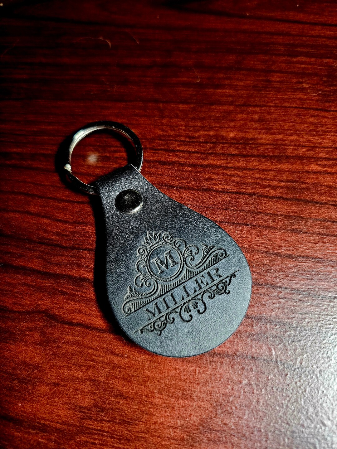 Monogrammed Key Chain, PU Leather Key Chain, Engraved Key Chain - Etsy