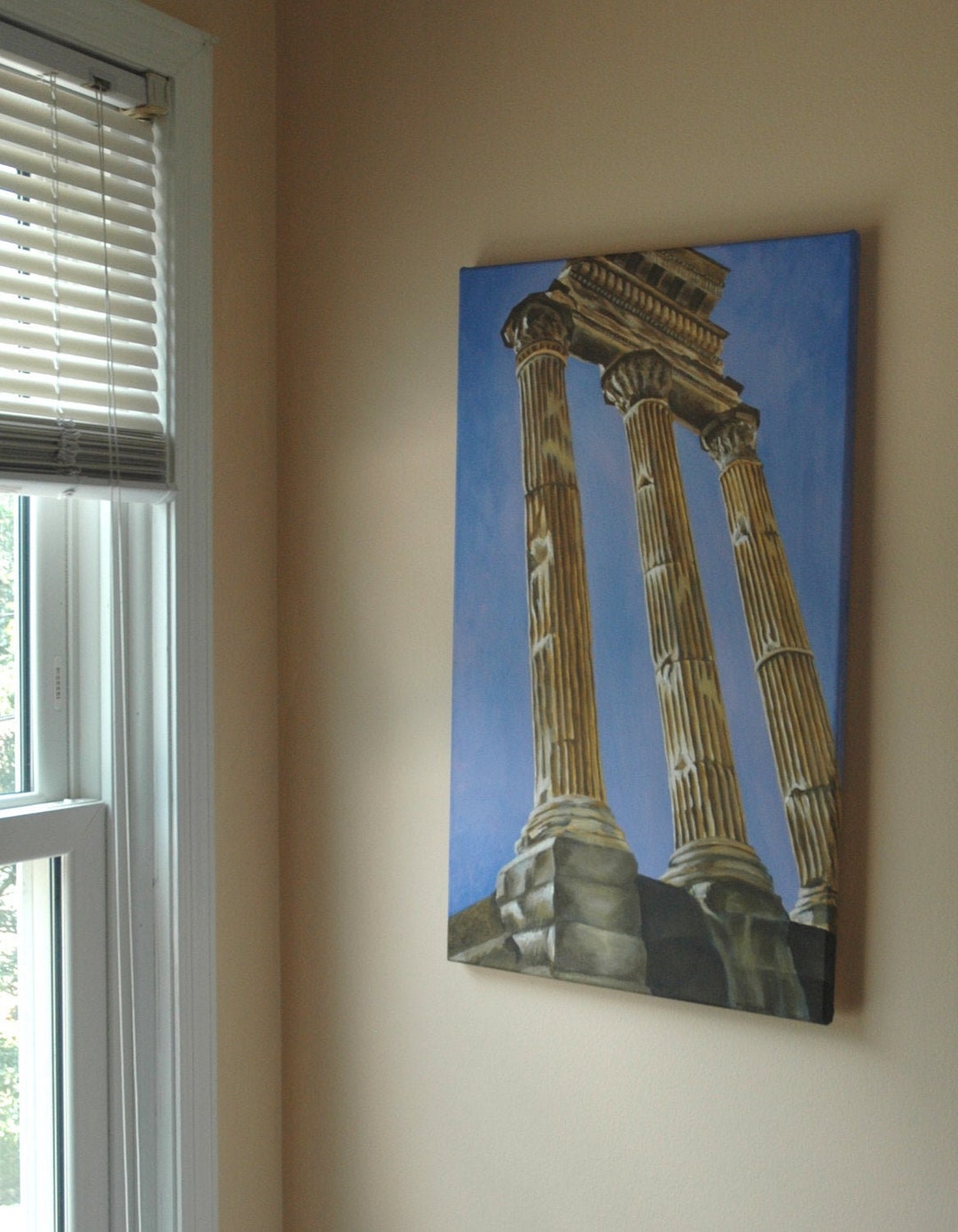 Roman Forum Columns Original Acrylic Painting 15" X 26" - Etsy