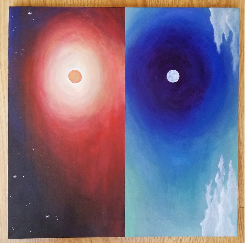 The Dual Reality Original Acrylic Painting, 20' X 20" - Etsy