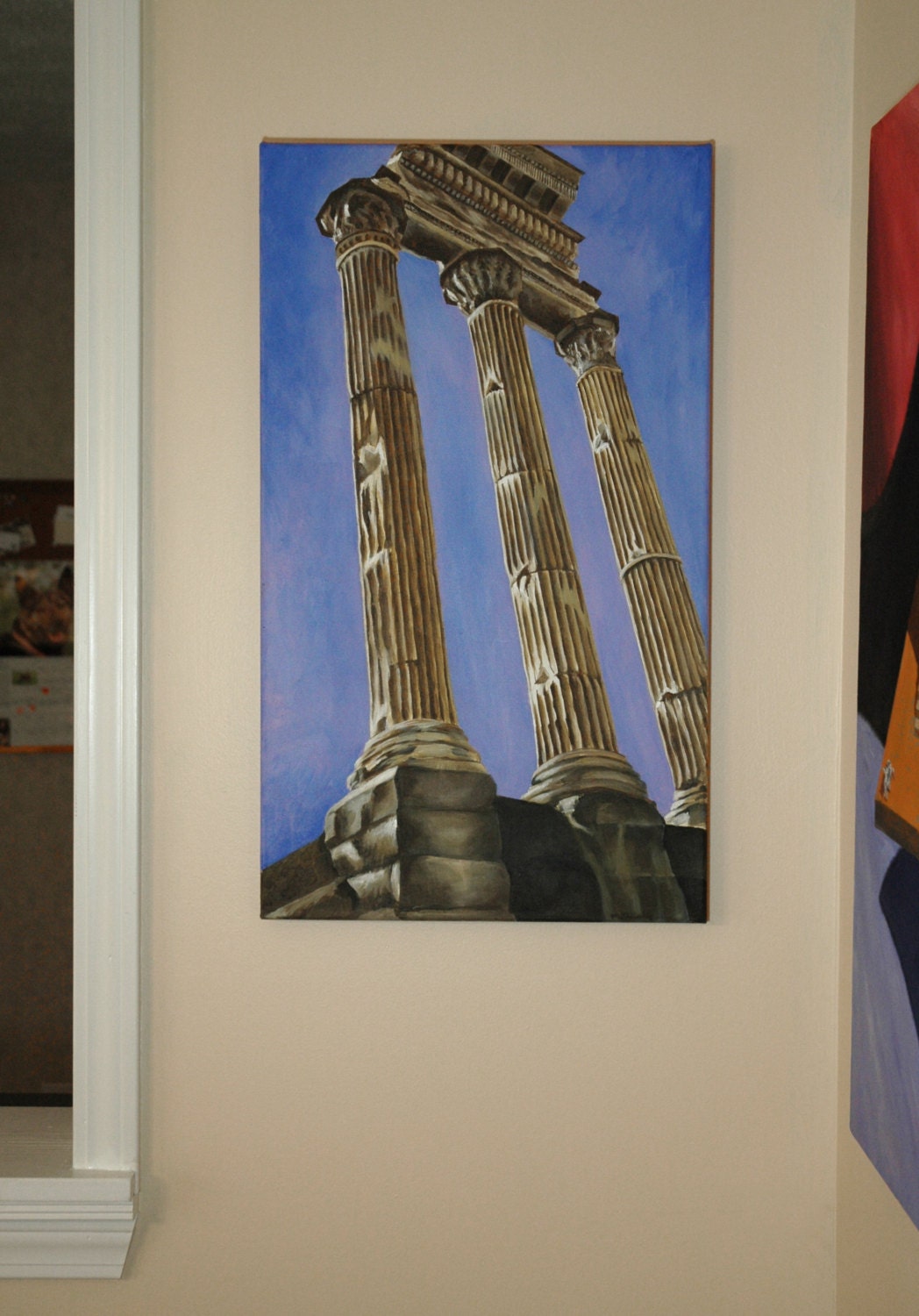 Roman Forum Columns Original Acrylic Painting 15" X 26" - Etsy