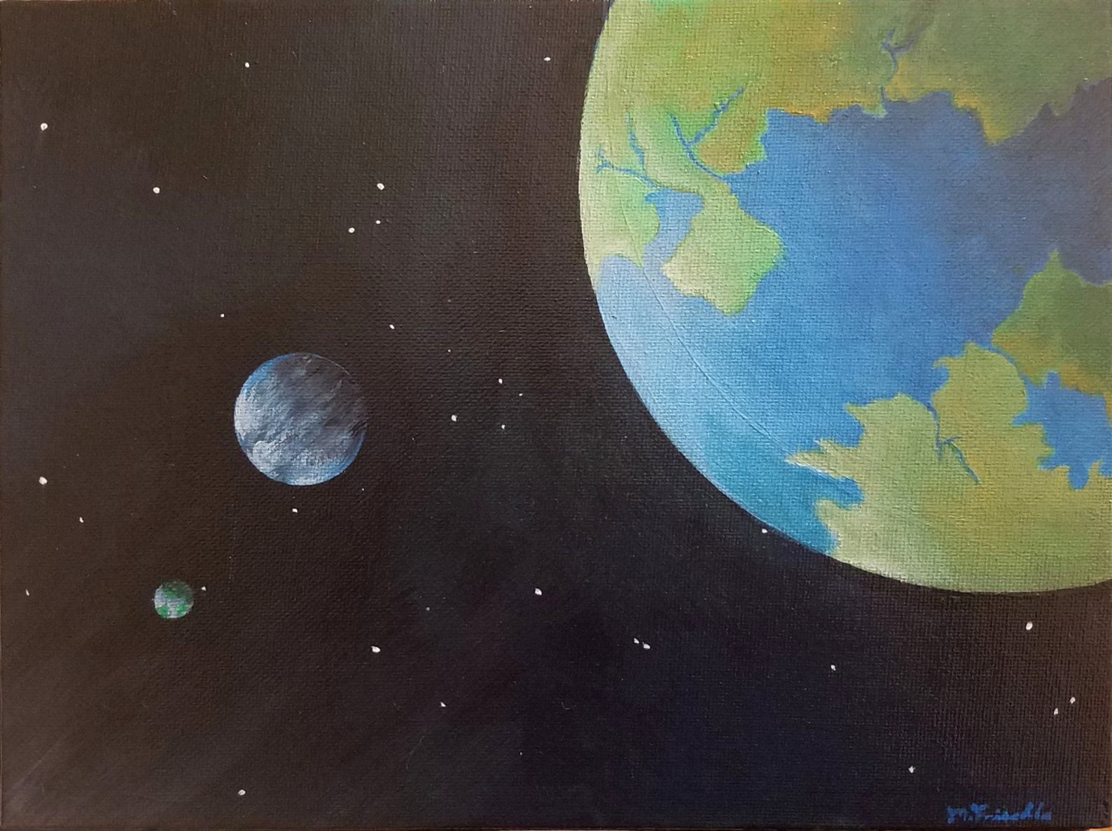 Planets in Space Episode 4 Original Acrylic Painting 9" X 12" - Etsy