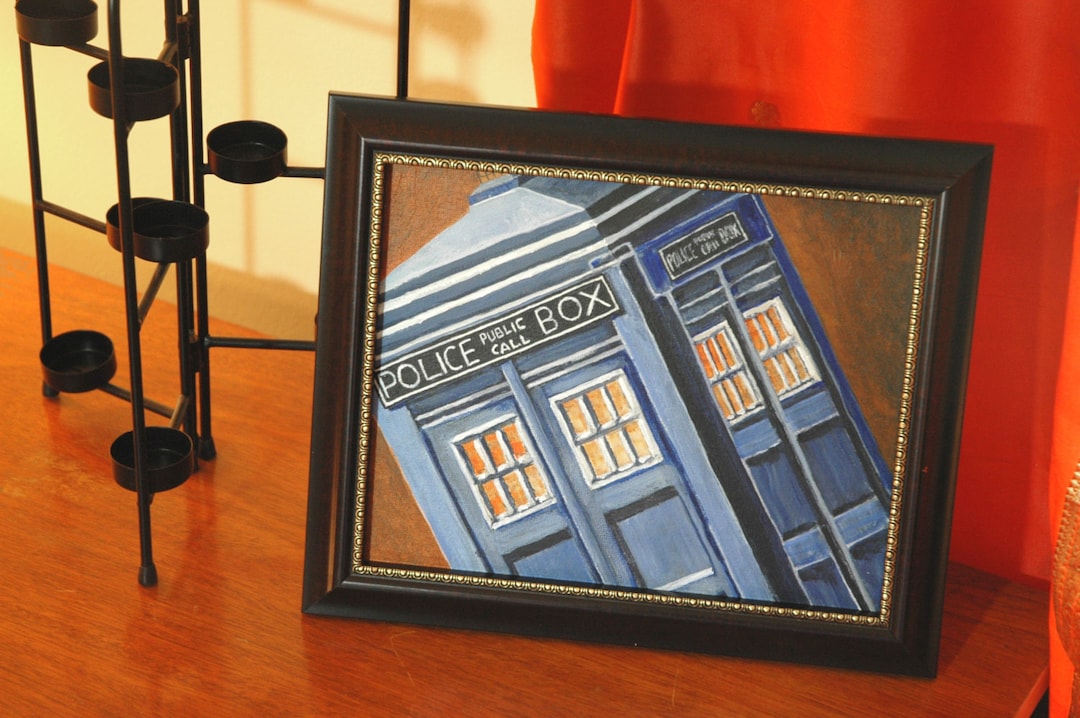 TARDIS Doctor Who Police Phone Box Original Acrylic Painting 8" X 10 ...