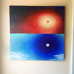 The Dual Reality Original Acrylic Painting, 20' X 20" - Etsy