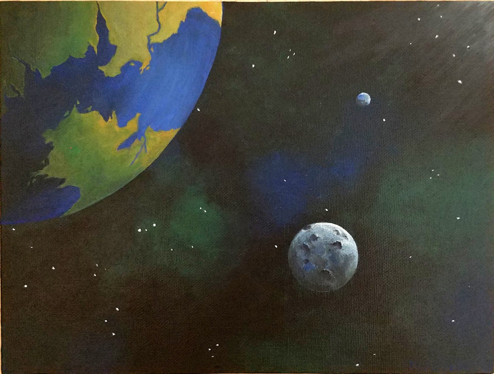 Planets in Space Episode 1 Original Acrylic Painting 9" X 12" - Etsy