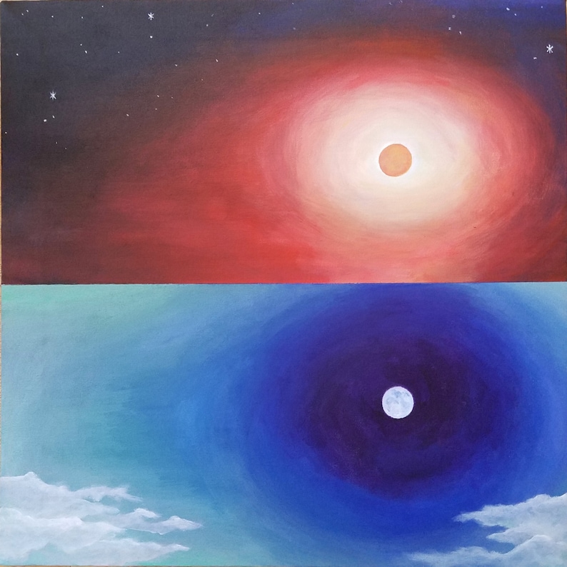 The Dual Reality Original Acrylic Painting, 20' X 20" - Etsy