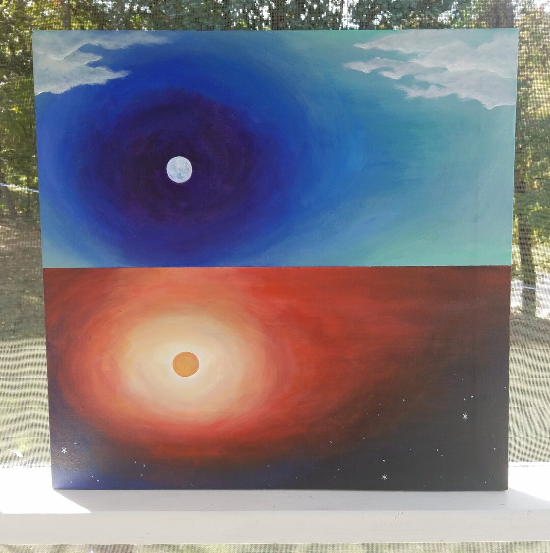 The Dual Reality Original Acrylic Painting, 20' X 20" - Etsy