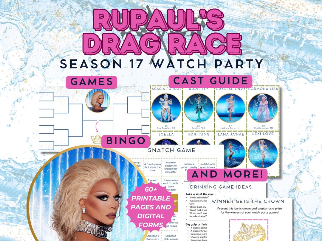 Rupaul's Drag Race Ultimate Watch Party Pack | Season 17 | Drag Queens ...
