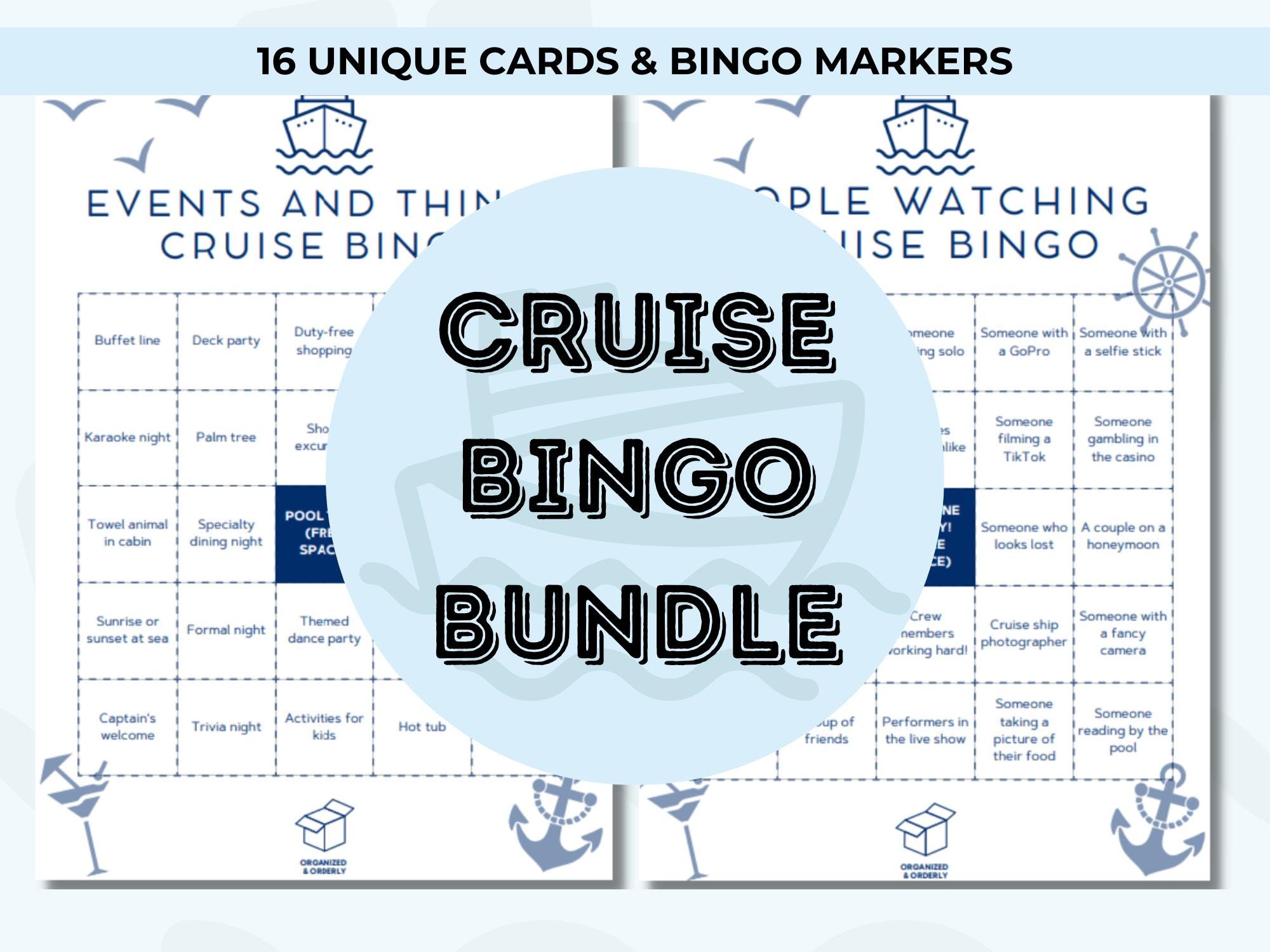 Bestseller Cruise Vacation Bingo Bundle | Bingo Cards | Printable PDF ...