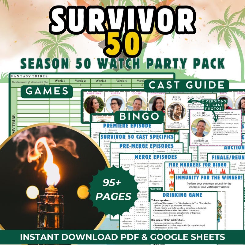 Survivor Paper Games - Etsy