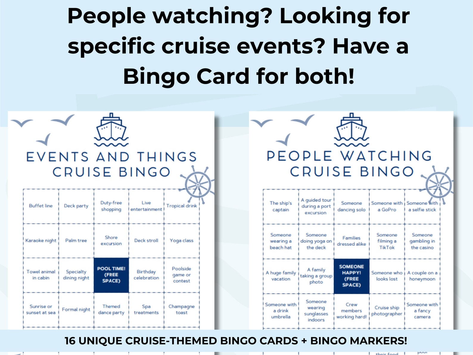 Bestseller Cruise Vacation Bingo Bundle | Bingo Cards | Printable PDF ...