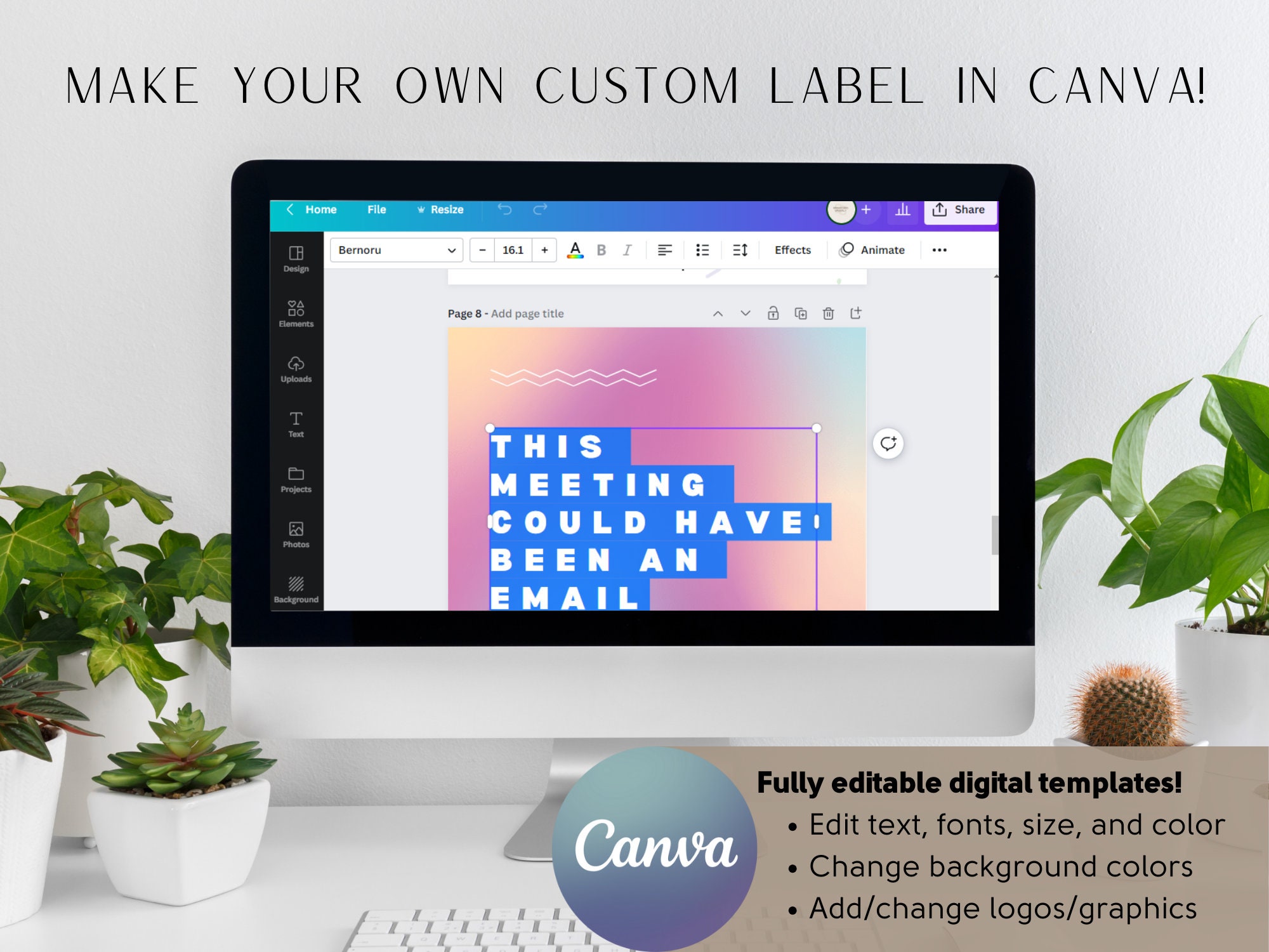 Fun and Colorful Candle Label Template | Editable and Customizable ...