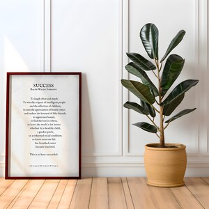 Emerson Poster | Emerson Success Quote | Office Gift | Inspirational ...