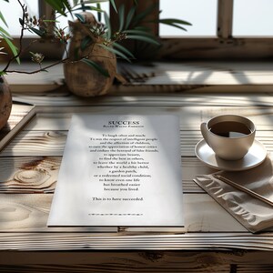 Emerson Poster | Emerson Success Quote | Office Gift | Inspirational ...