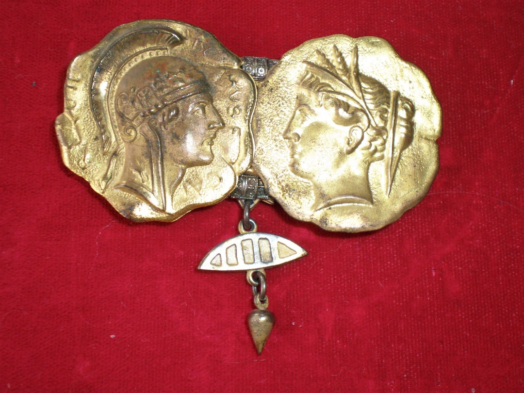 Vintage Replica of Ancient Roman Coins Brooch Pin One of a Kind ...