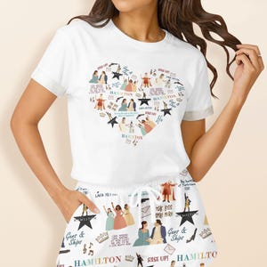 Hamilton Musical Tshirt and Shorts, Broadway Theater Pjs, Musical ...