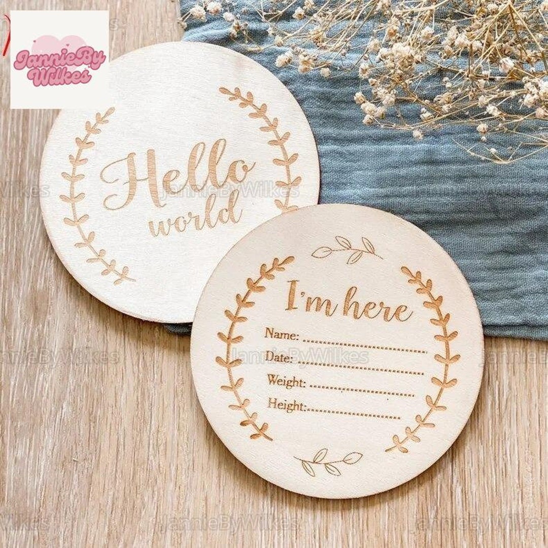 Hello World Announcement Sign, Baby Announcement Sign, Personalisable ...